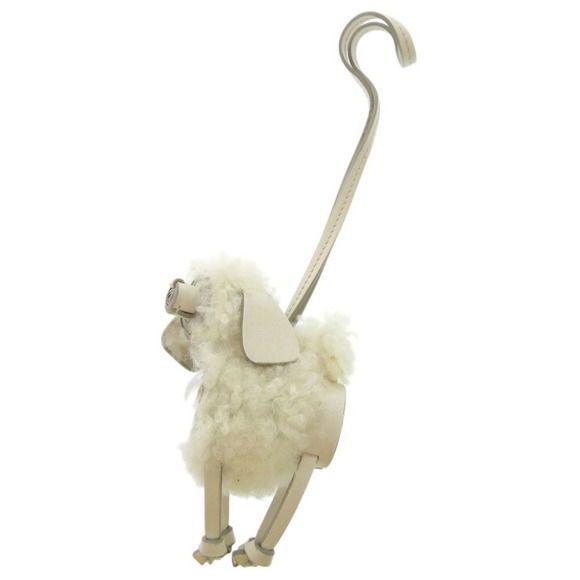Tod's | Jewelry | Tods Poodle Design Leather Mouton White Bag Charm ...